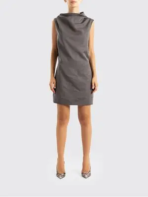Khaite Astor Draped Sleeveless Virgin Wool Mini Dress