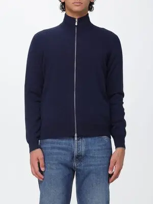 Brunello Cucinelli Slim Fit Zip-up Cashmere Turtleneck Cardigan Blue 1