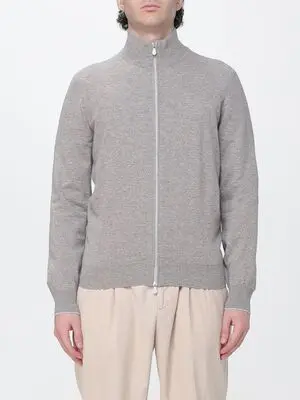 Brunello Cucinelli Slim Fit Zip-up Cashmere Turtleneck Cardigan Grey 1