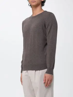 Brunello Cucinelli Crewneck Cashmere Jumper With Ribbed Trims - Brown