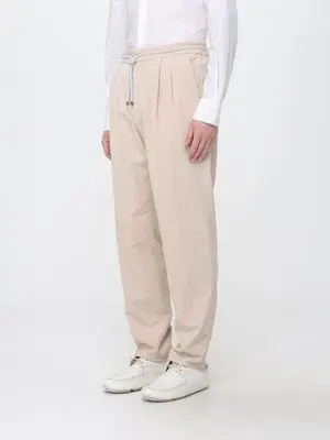 Brunello Cucinelli Velvet Drawstring Jogger Trousers - Beige