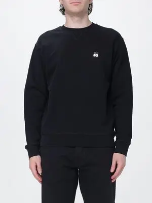 Dsquared2 Crewneck Cotton Sweatshirt With Contrast Logo - Black
