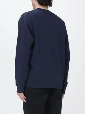 Dsquared2 Crewneck Cotton Sweatshirt With Contrast Logo - Blue