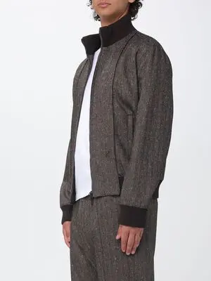 Dsquared2 Chevron Wool-blend Bomber Jacket With Turtleneck Collar