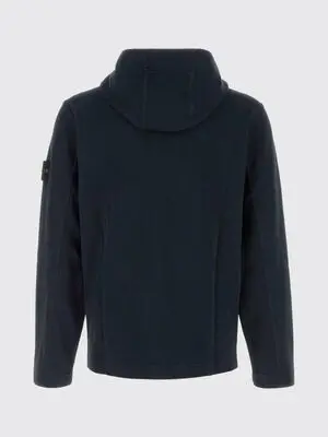 Stone Island Compass Logo Cotton Zip-up Hoodie - Blue