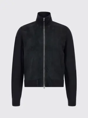 TOM FORD Suede And Knit Zip-up Cardigan - Blue