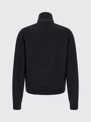 TOM FORD Suede And Knit Zip-up Cardigan - Blue