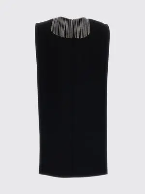 Sportmax Cady Sheath Mini Dress With Jewel Collar And Rhinestones
