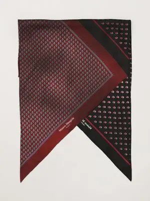 MAISON MARGIELA Pure Silk Scarf With Paisley And Abstract Print - Multicolor