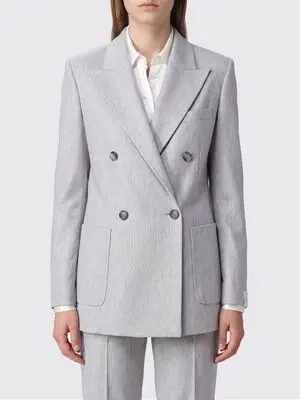 Eleventy Double-breasted Wool And Cashmere Blend Blazer With Peak Lapels