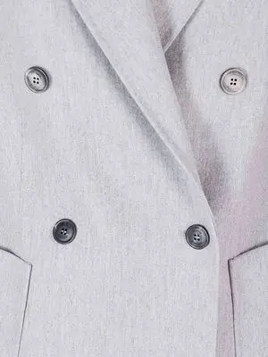 Eleventy Double-breasted Wool And Cashmere Blend Blazer With Peak Lapels