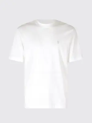 Eleventy Slim Fit Crewneck T-shirt In Pure Cotton With Tone-on-tone Logo - White
