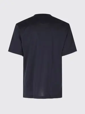 Eleventy Cotton Crew-neck T-shirt With Contrast Trims - Grey