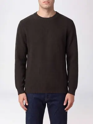 ROBERTO COLLINA Crewneck Long-sleeved Jumper In Fine Merino Wool - Brown