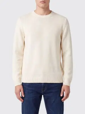 ROBERTO COLLINA Crewneck Long-sleeved Jumper In Fine Merino Wool - White