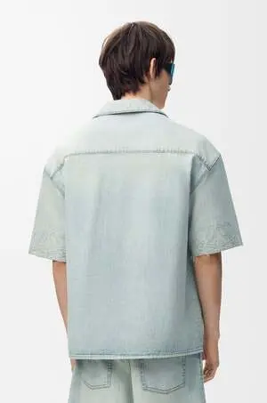 Loewe Anagram Short-sleeve Shirt - Washedblue
