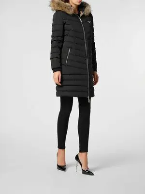 Philipp Plein Padded Jacket With Fur Hood