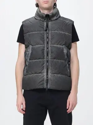 C.P. COMPANY Quilted Eco-chrome R Nylon Padded Gilet With High Neck