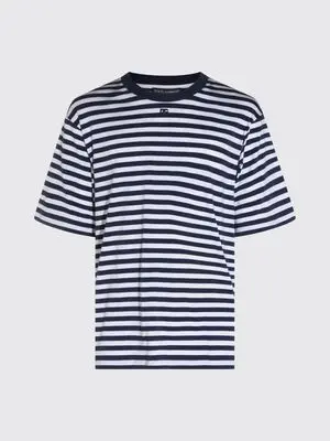 Dolce & Gabbana Striped Cotton T-shirt With Dg Monogram And Dropped Shoulders