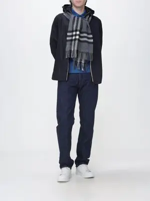 Burberry Lightweight Nylon Hooded Windbreaker Jacket With Ekd Logo