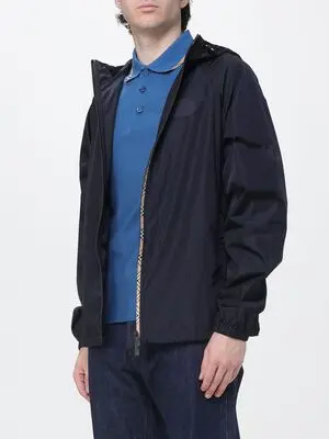 Burberry Lightweight Nylon Hooded Windbreaker Jacket With Ekd Logo