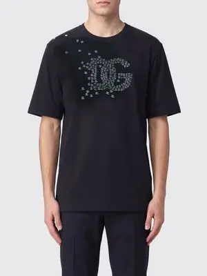 Dolce & Gabbana Crewneck Cotton T-shirt With Dg Monogram