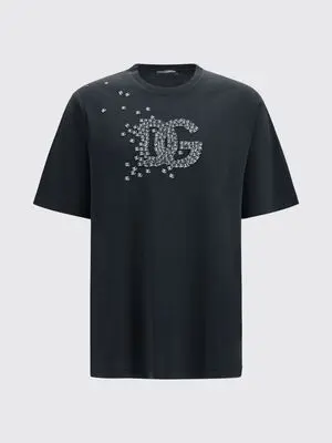 Dolce & Gabbana Crewneck Cotton T-shirt With Dg Monogram