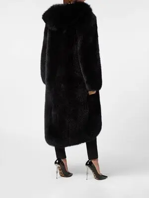 Philipp Plein Fur Coat - Black