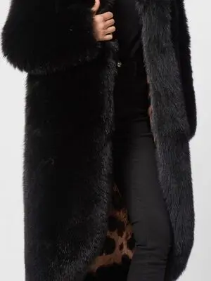 Philipp Plein Fur Coat - Black