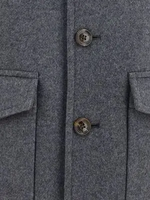 Valentino Garavani Single-breasted Short Wool-blend Coat With Classic Collar