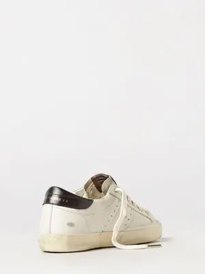 GOLDEN GOOSE Super-star Leather And Suede Sneakers With Rhinestone Logo