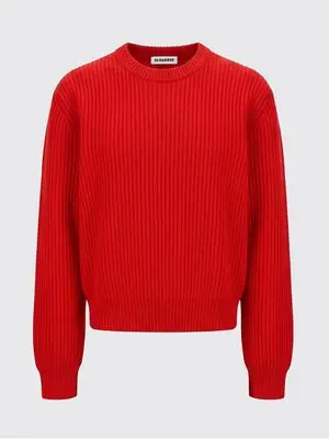 JIL SANDER Pure Wool Crewneck Jumper With Dropped Shoulders