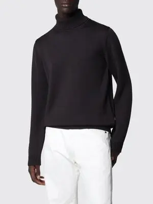 ROBERTO COLLINA Pure Wool Ribbed Turtleneck Jumper - Brown