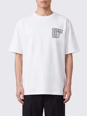 Off-White Relaxed Fit Cotton T-shirt With Back Arrow Logo Print - Black