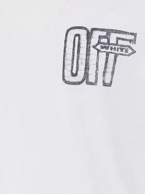 Off-White Relaxed Fit Cotton T-shirt With Back Arrow Logo Print
