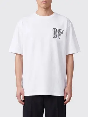 Off-White Relaxed Fit Cotton T-shirt With Back Arrow Logo Print - Black