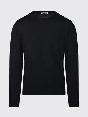 ROBERTO COLLINA Pure Virgin Wool Long-sleeved Crewneck Jumper - Black