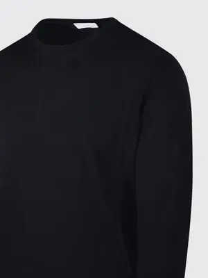 ROBERTO COLLINA Pure Virgin Wool Long-sleeved Crewneck Jumper - Black