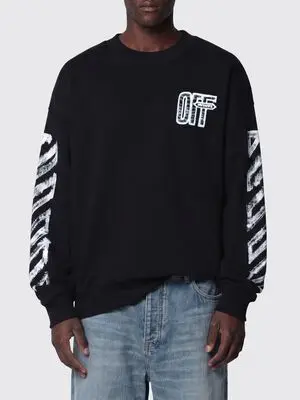 Off-White Oversized Cotton Jumper With Arrow And Diag Print