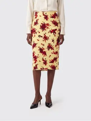 JIL SANDER Floral Print Midi Skirt