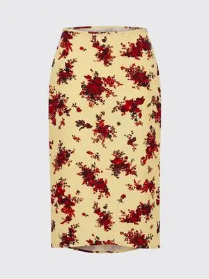 JIL SANDER Floral Print Midi Skirt