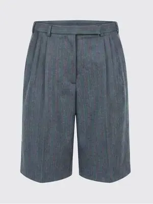 JIL SANDER Striped Wide-leg Tailored Bermuda Shorts