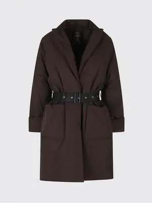 SEMICOUTURE Long Quilted Down Jacket With Adjustable Belt