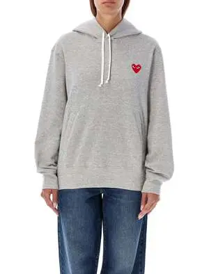 Play Comme Des Garcon Pullover Hoodie With Heart Logo
