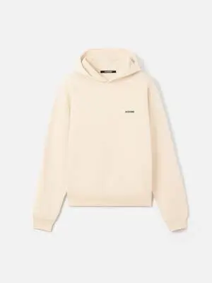 Jacquemus Hoodie With Gros Grain Effect - Beige