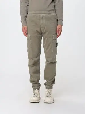 Stone Island Slim Fit Stretch Technical Fabric Cargo Trousers With Compass Logo - Military