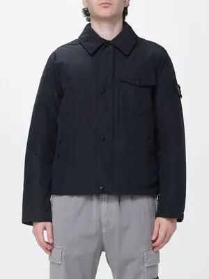 Stone Island Padded Nylon Overshirt With Compass Logo
