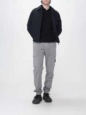 Stone Island Padded Nylon Overshirt With Compass Logo