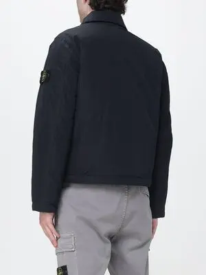 Stone Island Padded Nylon Overshirt With Compass Logo