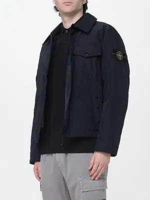 Stone Island Padded Nylon Overshirt With Compass Logo